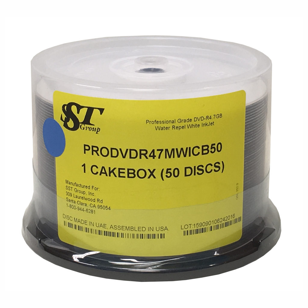 DVD-R (4.7GB) Professional Grade White Inkjet - SST Group Inc.