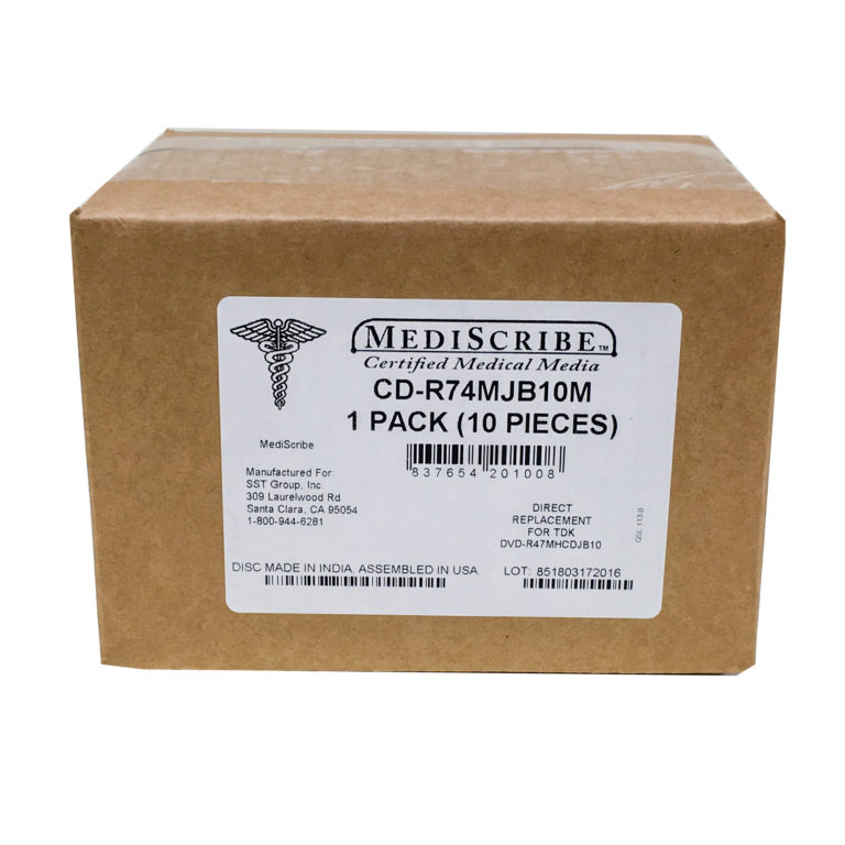 CD-R74 (650MB) MediScribe Medical Grade 10 Pack Jewel Case Printed ...